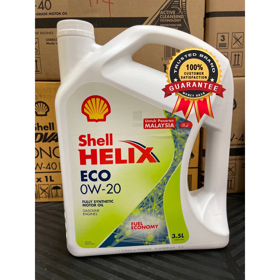 Shell Helix ECO 0W-20 Fully Synthetic Engine Oil (3.5L) | Shopee Malaysia