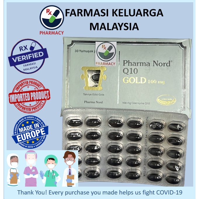 Bio-Quinone Q10 GOLD 100mg 30's Pharma Nord (Europe Packing) BioQuinone ...