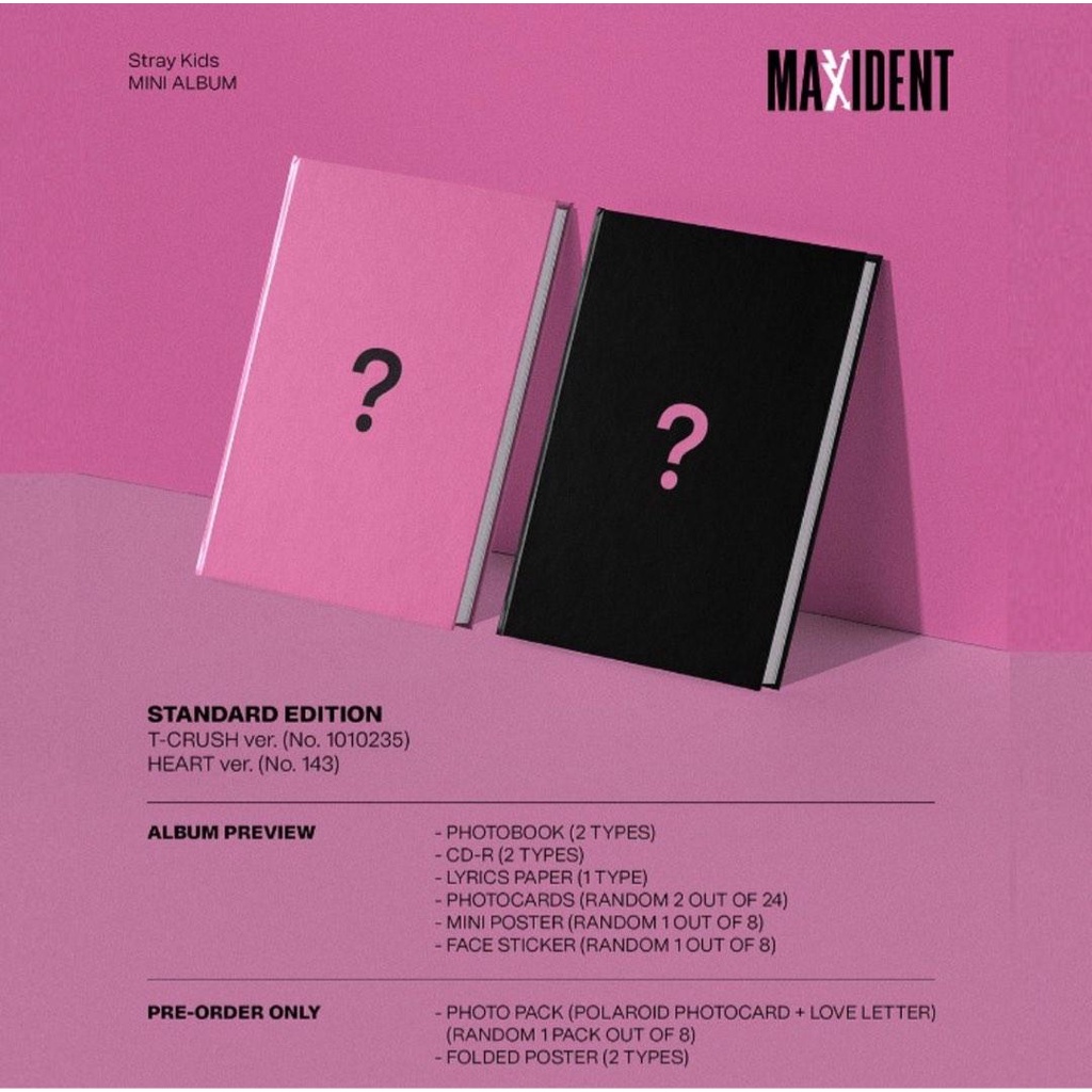 [PO]STRAY KIDS - MAXIDENT [STANDARD & LIMITED EDITION] preorder ...