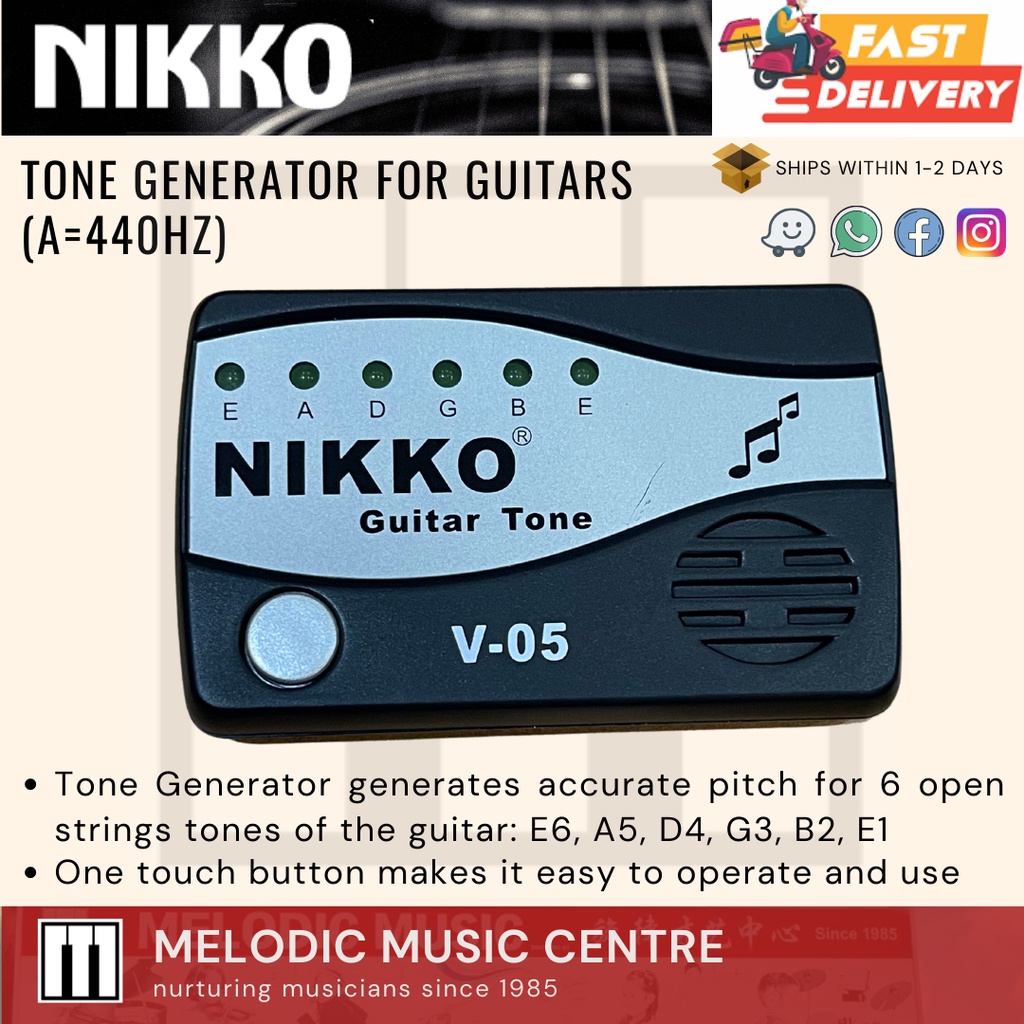 NIKKO Tone Generator for Guitar A=440Hz (Guitar Tone Generator Sound ...