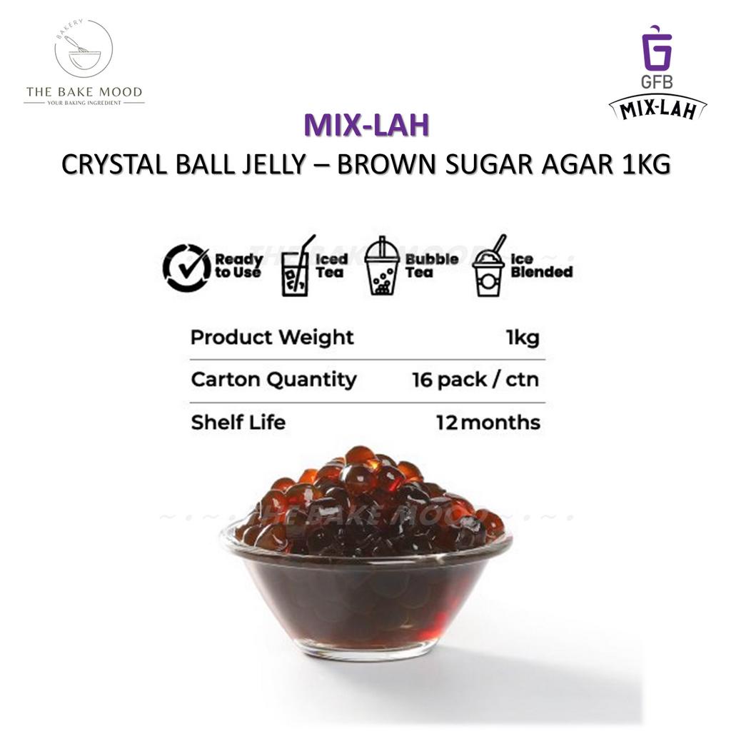 MIX-LAH Crystal Boba Brown Sugar Agar Pearl Jelly Balls 1kg HALAL | Shopee Malaysia