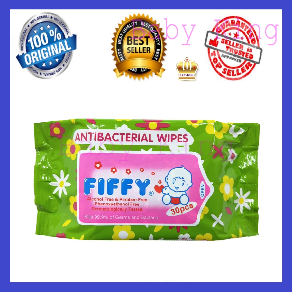 Original Fiffy Anti-Bacterial Antibacterial Wet Tissues Wipe Wipes (30 ...