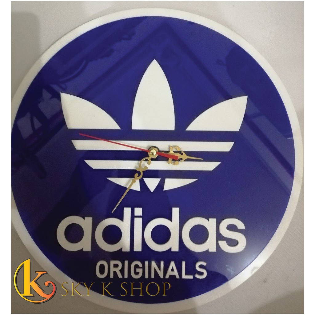 Wall Clock ADIDAS / FANS ADIDAS Wall Clock /Jam Dinding ADIDAS LOGO ...