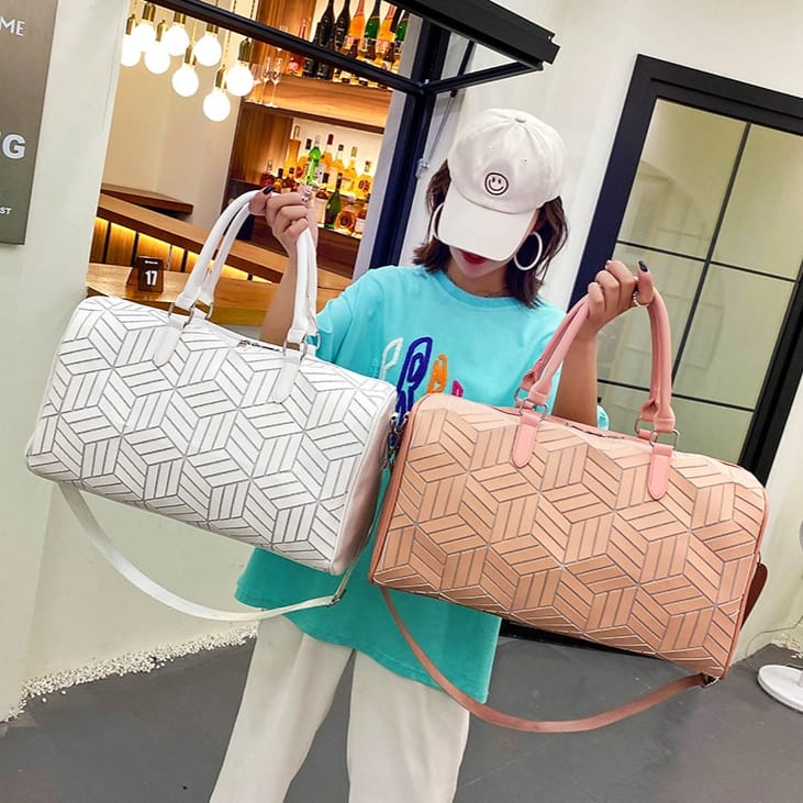 Luxury Leather Travel Bag Sling Shoulder Messenger Business Gym Casual ...