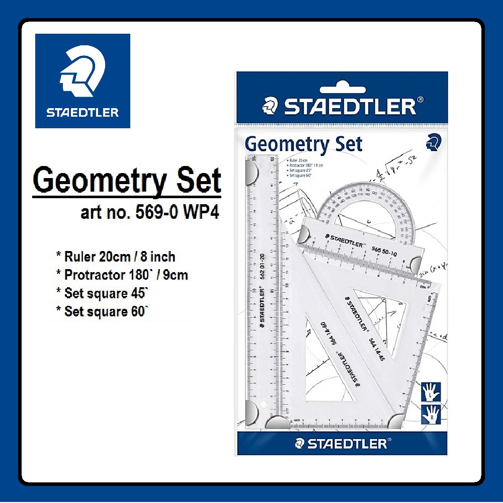 Staedtler Geometry Set 569-0 WP4TH (Set of 4) | Shopee Malaysia