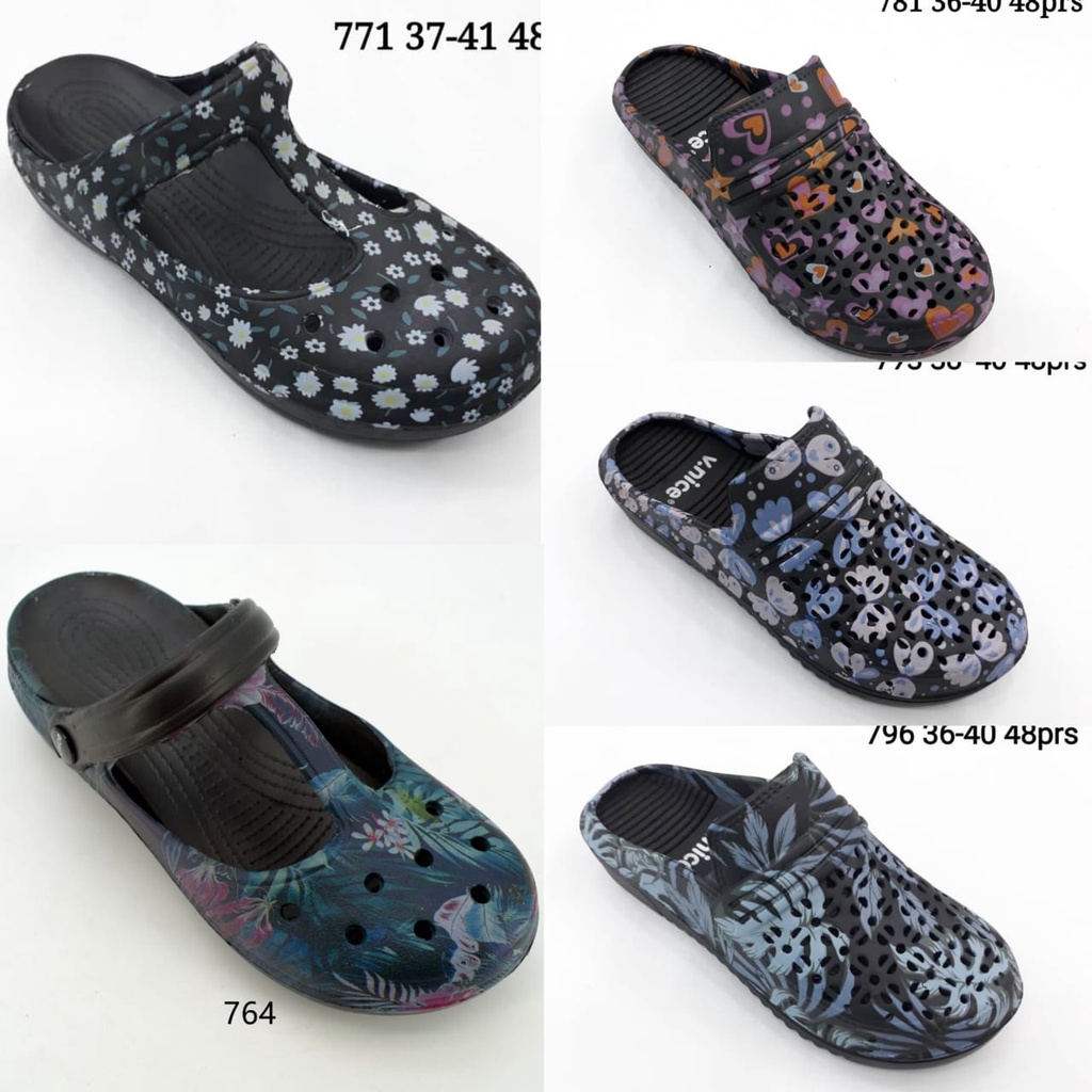 Happy 605 Ladies Women Comfort Crocs Rubber Jelly Shoes Clogs Kroc ...