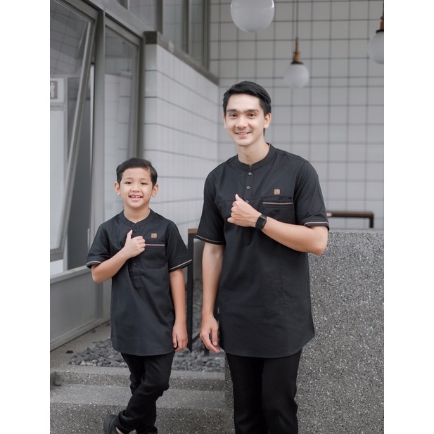 Baju KOKO COUPLE KIDS FATHER AND SON SHORT SLEEVES ORIGINAL LUTHFI ...