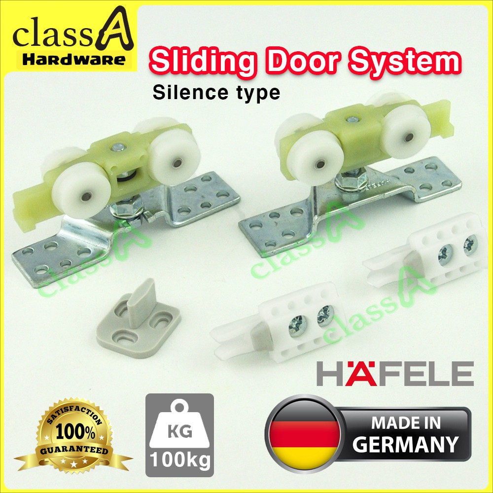 ClassAHW Hafele Sliding Door System 100kg Aluminium Track Nylon Roller ...