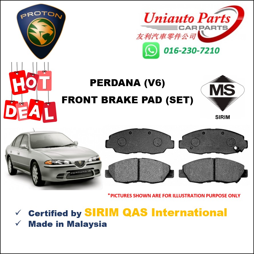 PROTON PERDANA (V6) FRONT BRAKE PAD | Shopee Malaysia