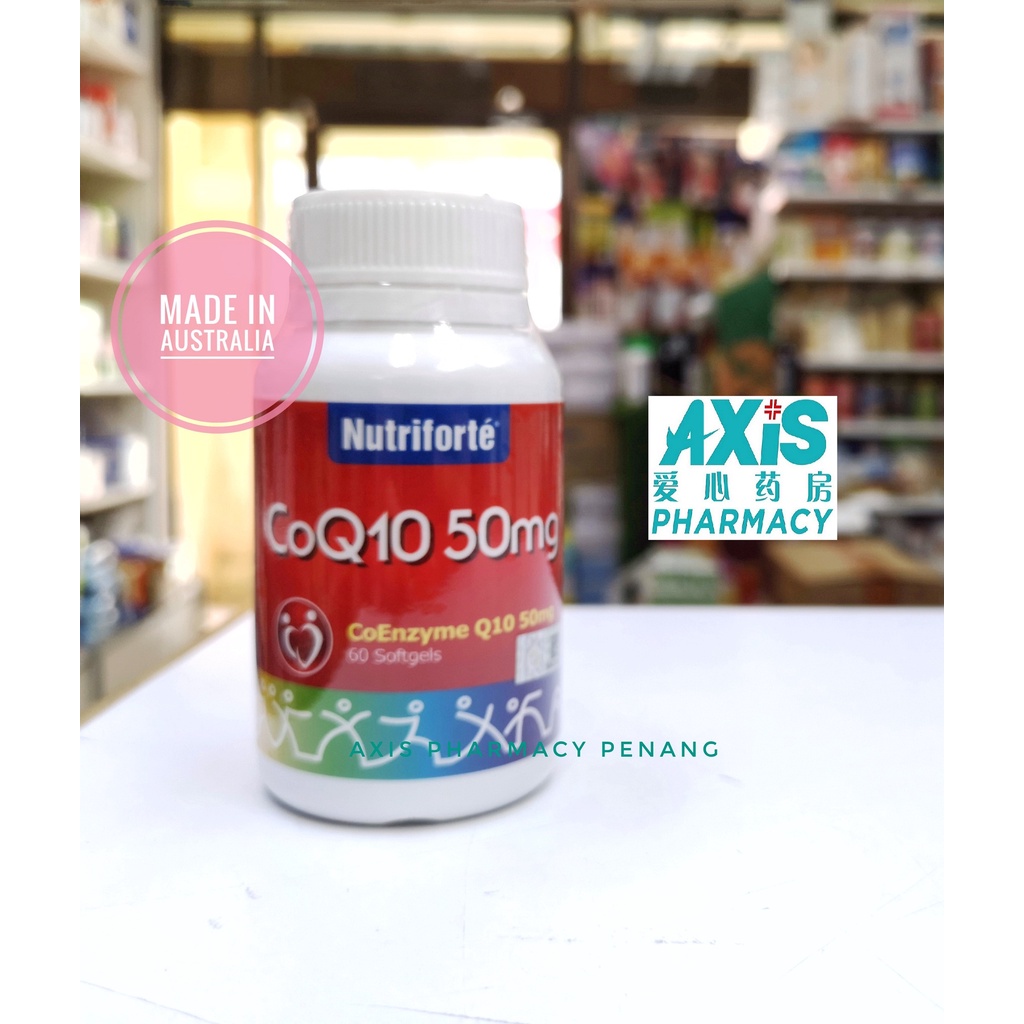 Nutriforte Coenzyme Q10 CoQ10 50mg 60's Softgels (1 bottle) Exp:02/2027 ...