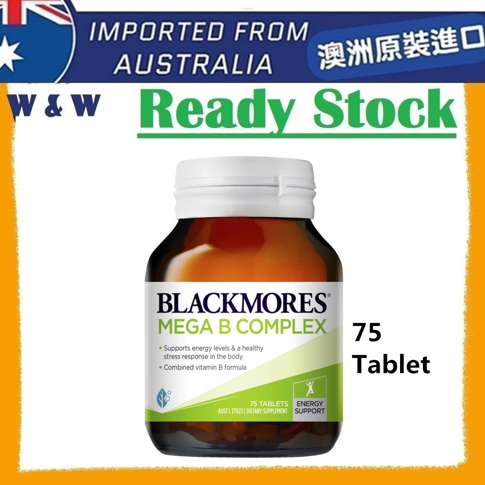 [AUS Import EXP 08/2026] Blackmores Mega Vitamin B Complex 75 Tablets ...