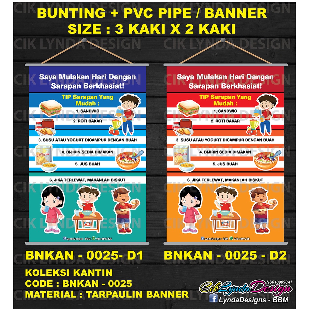 PRE-ORDER - BUNTING + PVC PIPE - KOLEKSI KANTIN SEKOLAH | Shopee Malaysia