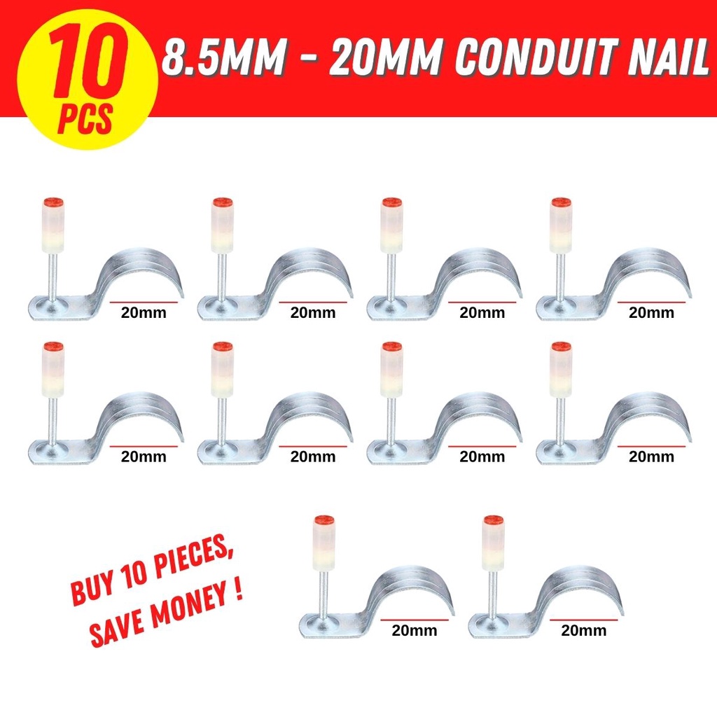10PCS 7.3/8.5mm Nail Artifact Rivet Fastener Conduit Shooter Ceiling ...