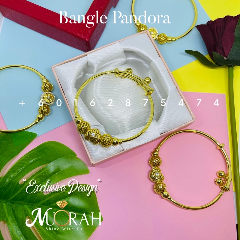 BANGLE SET PANDORA🌟 EXCLUSIVE PATTERN & NEW DESIGN 🔥 EMAS SADUR PERSIS ...