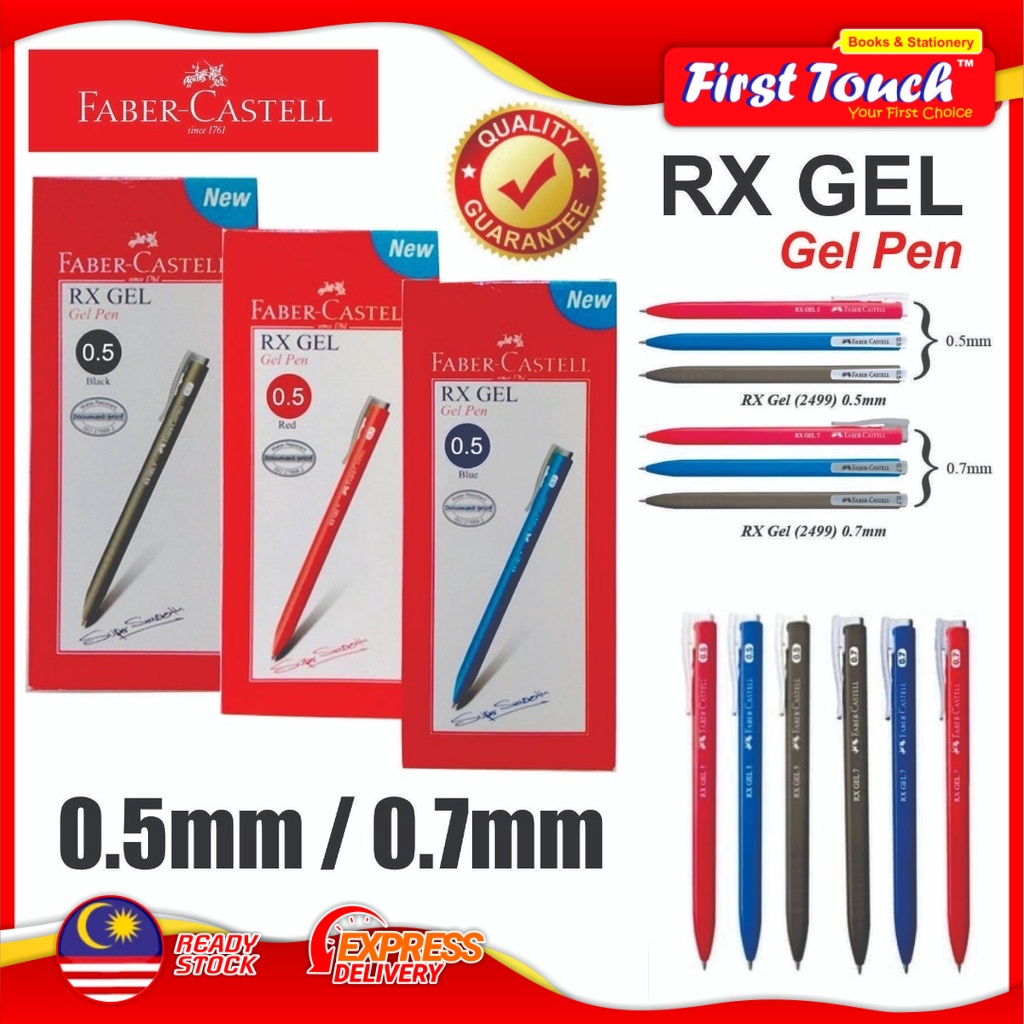 Faber-Castell RX GEL Gel Pen Classical Retractable Pen Black Blue Red 0 ...