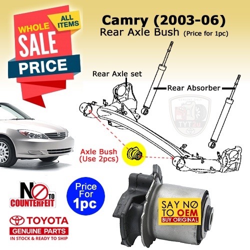 Camry 2.0/2.4 (2003-2006) Rear Axle Bush ACV30 ACV31 48725-58010 TOYOTA ...