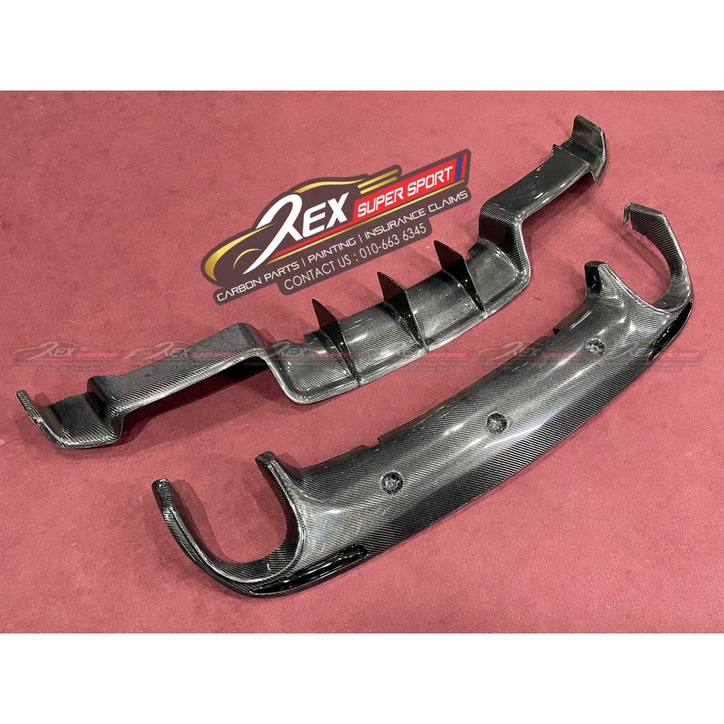 VW Volkswagen VW Scirocco Tsi R Rear Diffuser Super Sport Carbon Fiber ...