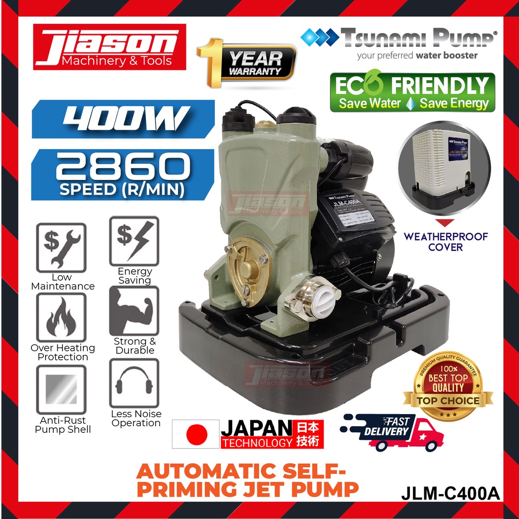 TSUNAMI PUMP JLM-C400A / JLMC400A Intelligent Automatic Self-Priming ...