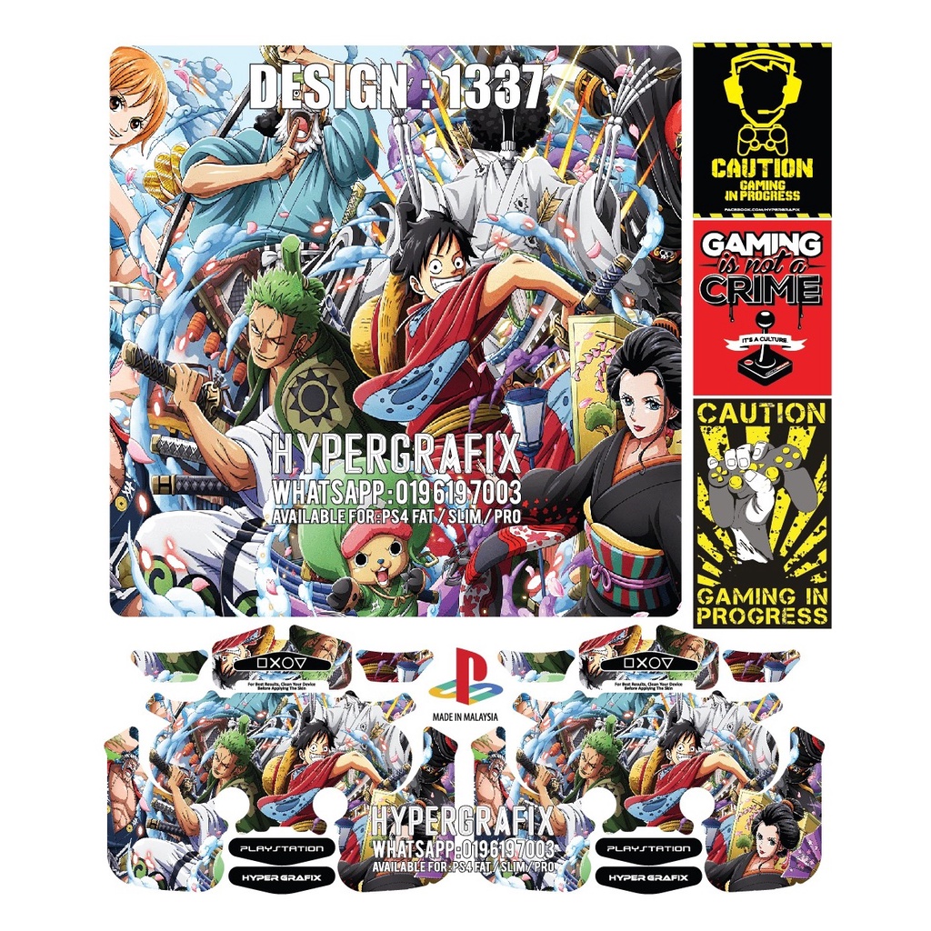 PS4 PLAYSTATION STICKER SKIN DECAL PS4 FAT PS4 SLIM PS4 PRO DESIGN 1337 ...