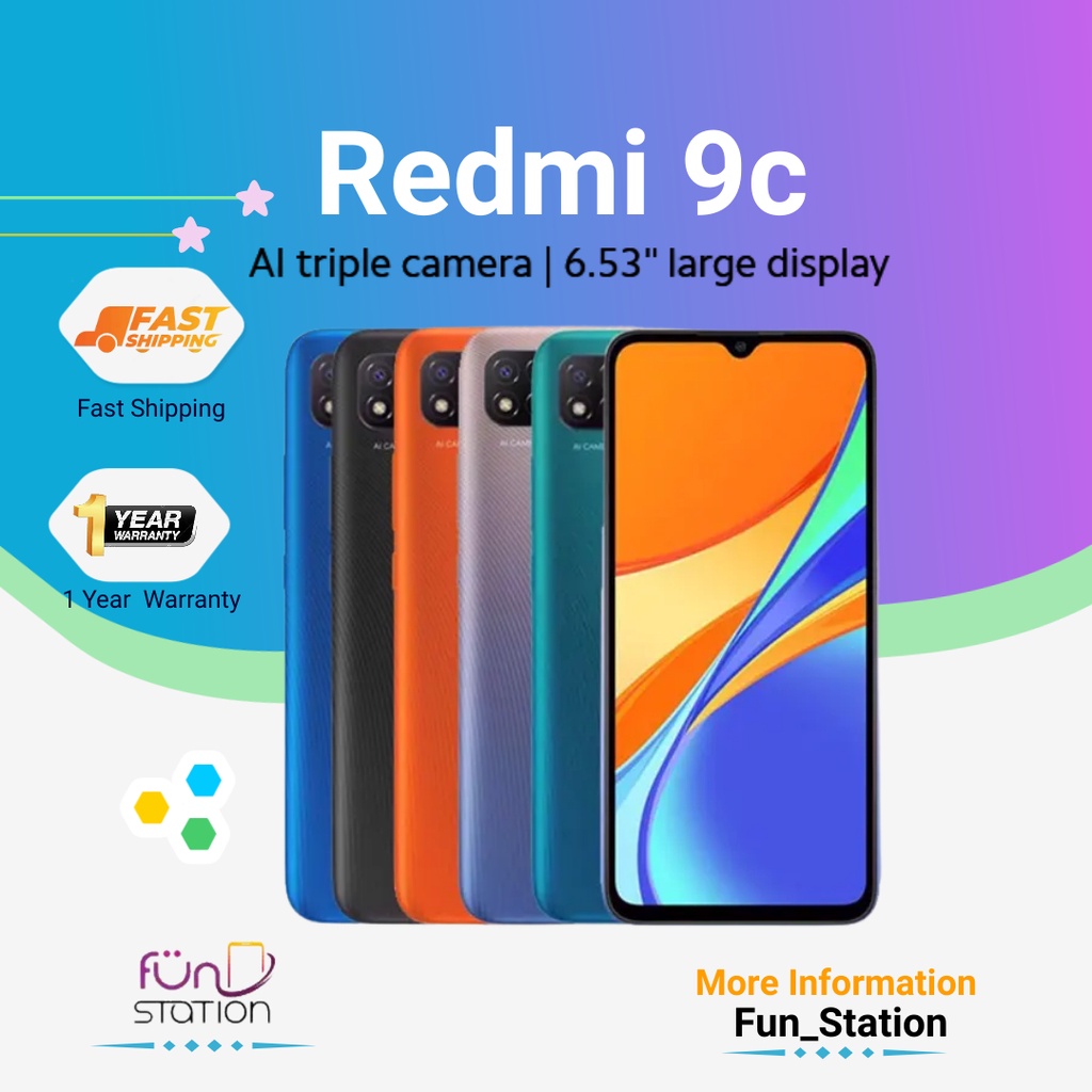 REDMI 9C (4GB+128GB) | XIAOMI MALAYSIA WARRANTY | Shopee Malaysia