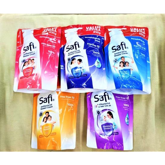 Safi Anti Bacterial Shower Cream Shower Gel Total Protect/ Cool Protect ...