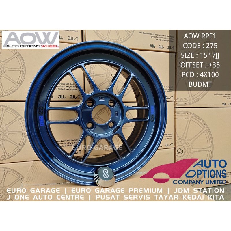 NEW RIM 15 4X100 AOW RPF1 Auto Option myvi jazz city vios axia bezza ...