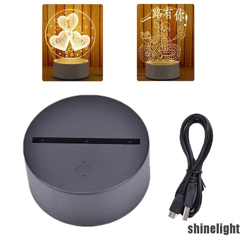 [shinelight] USB Cable Touch Lamp Bases For 3D LED Night Light 7 Color ...