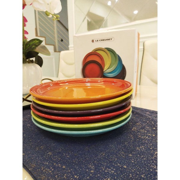 🌈LE CREUSET PLATE SET OF 6🌈 | Shopee Malaysia