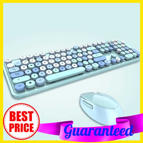Cordless Mechanical Keyboard Mouse Round Cap Keyboard Office Desktop ...