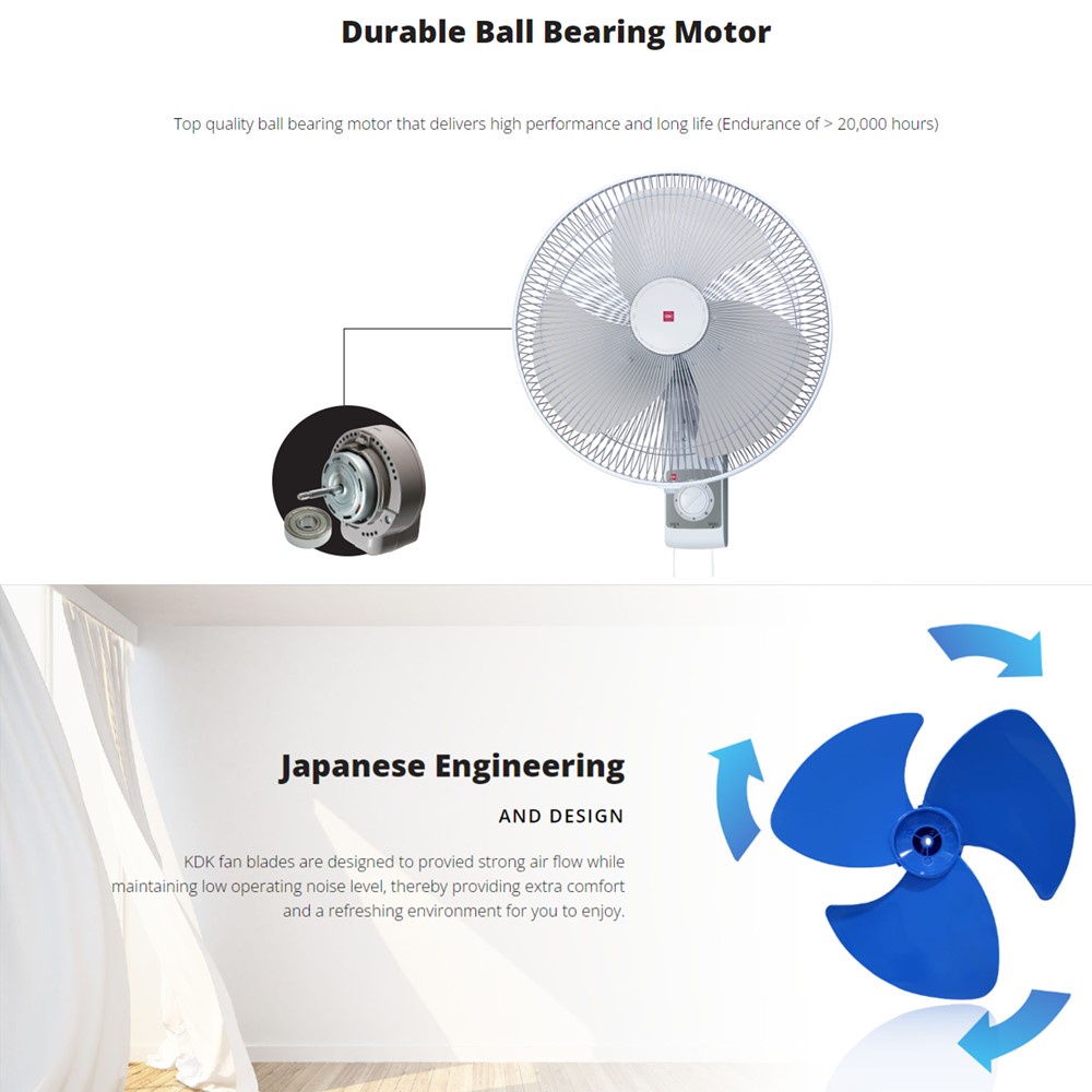 KDK M40MS 16" Wall Fan with Remote | Shopee Malaysia