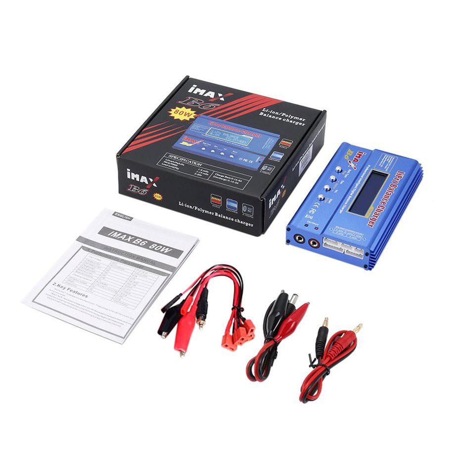 FULL SET IMAX B6 Balance Charger/Discharger 1-6 Cells with Adapter ...