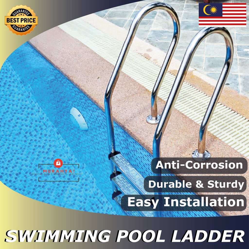 Swimming pool ladder heavy duty Tangga kolam renang Non slip Anti skid ...