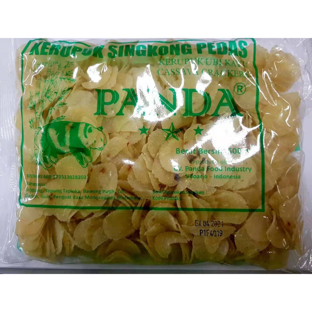 Keropok / Kerupuk Singkong Pedas/Kerupuk Ubi Kayu Cap Panda 500g ...