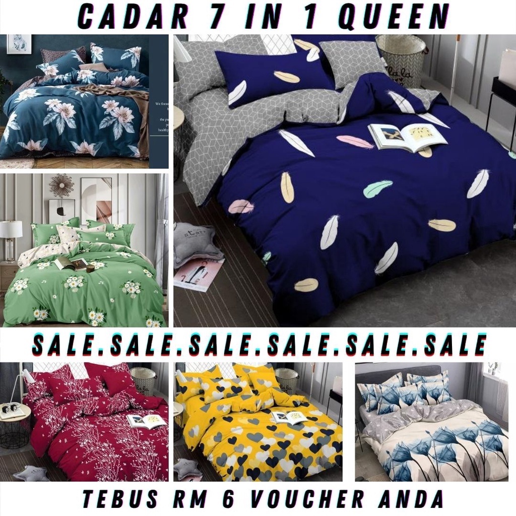 🔥Baru🔥 CADAR Queen WITH COMFORTER (7 in 1) Fitted | Shopee Malaysia