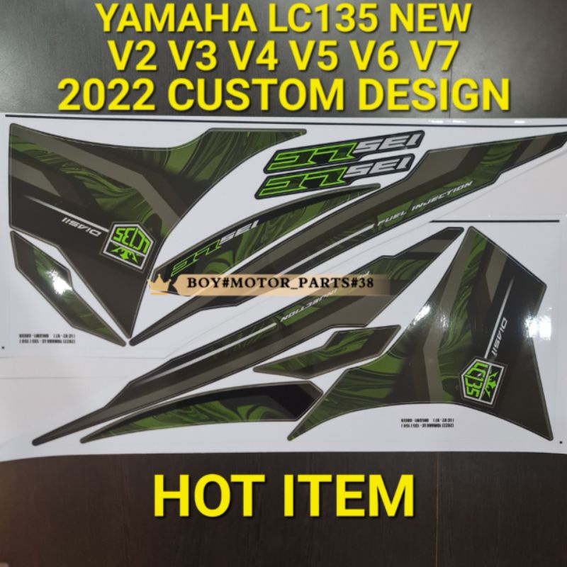 LC135 NEW V2 V3 V4 V5 V6 V7 CUSTOM DESIGN 2022 BODY STICKER ( NEW MODEL ...