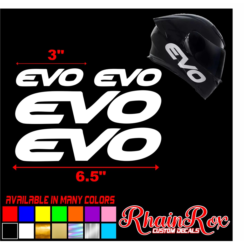 evo helmet sticker set machine cut standard size waterproof | Shopee ...