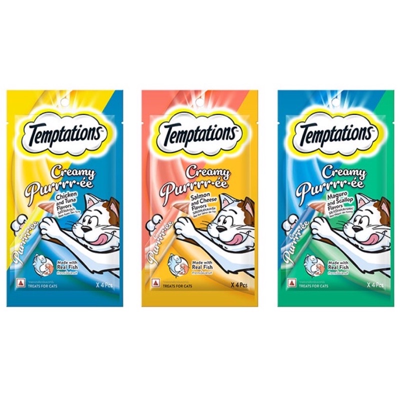 Cat Lick Temptation Snacks Temptations Creamy Perempuan Pack Of 4 Pcs ...