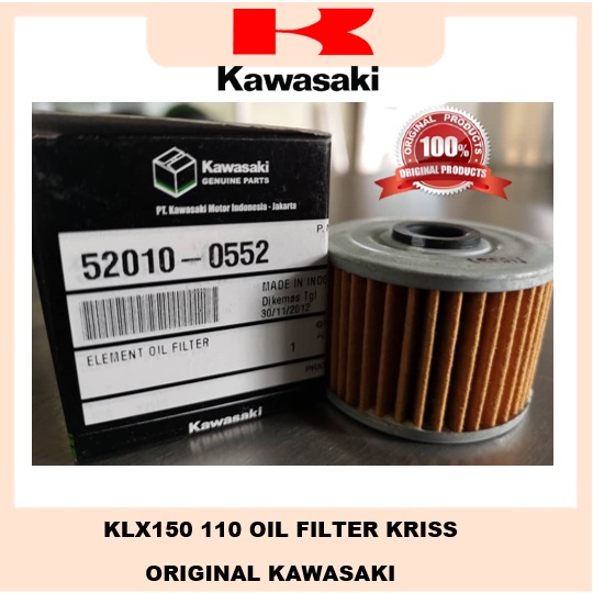 KLX150 110 KLX 110 150 KAWASAKI OIL FILTER KRISS 100% ORIGINAL KAWASAKI ...