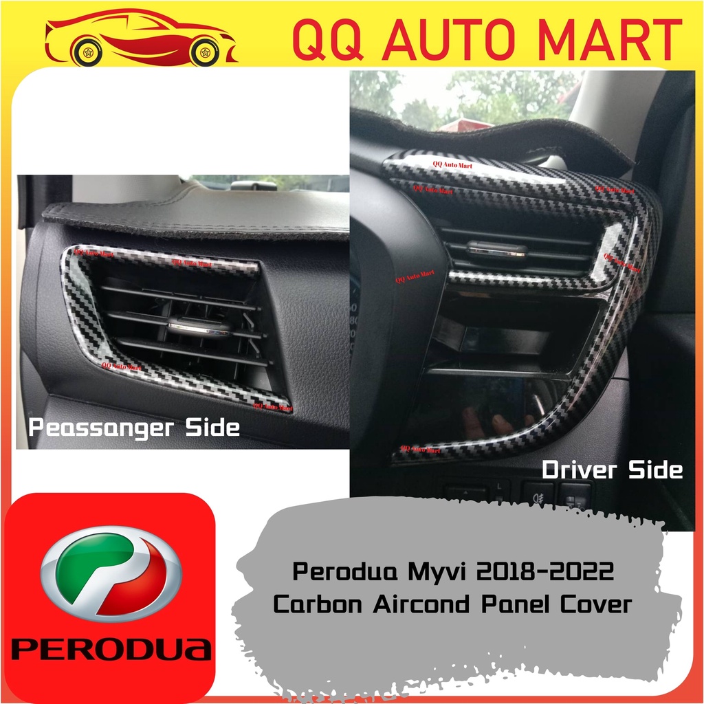 Perodua Myvi 2018-2022 Carbon Aircond Panel Cover | Shopee Malaysia