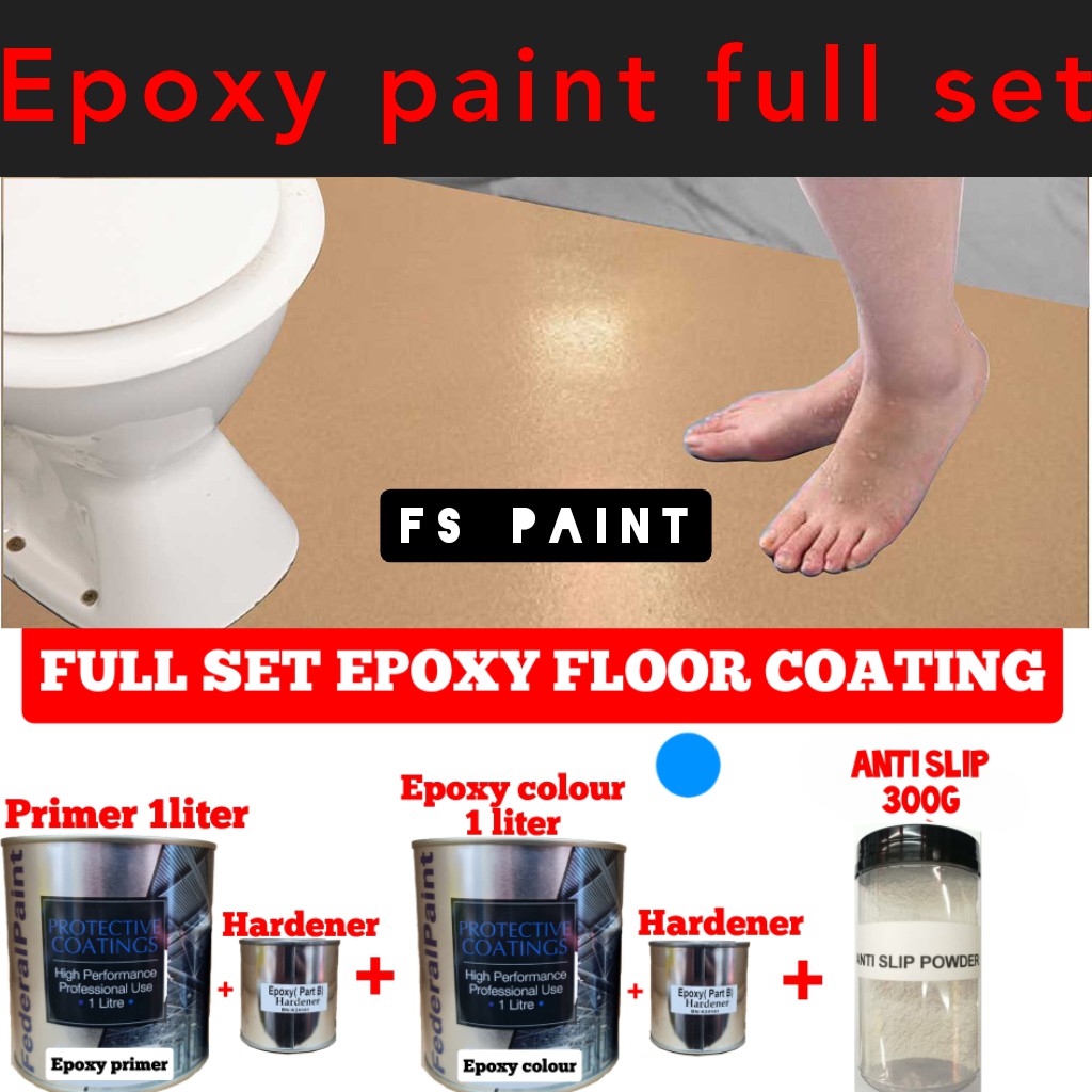 EPOXY PAINT FULL SET( NUTMEG ) FOR CERAMIC & TILES / TOILET / ANTI-SLIP ...