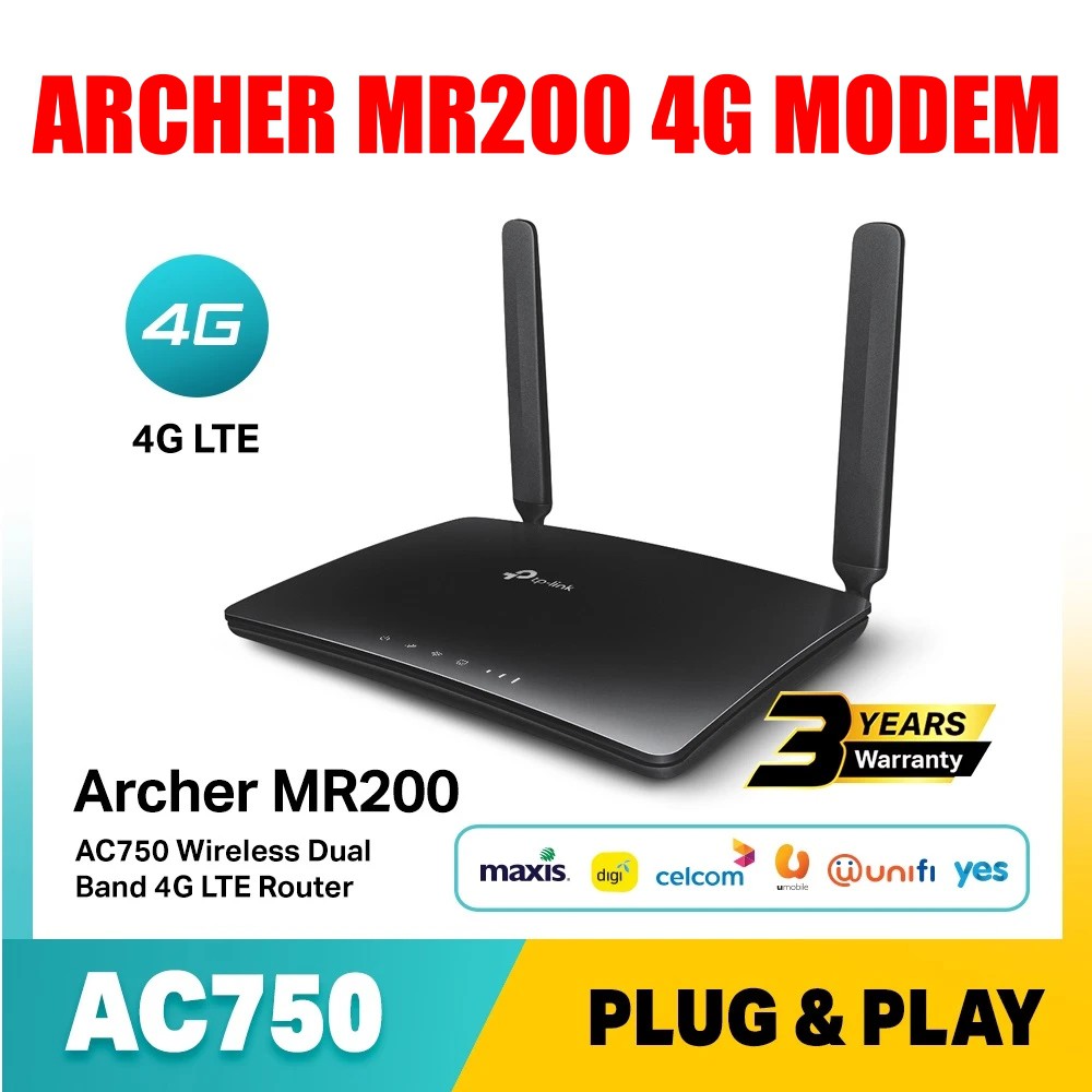 4G MODEM TL-MR200 / TL-MR400 / TL-MR100 / TL-MR6400 Dual Band 5Ghz 4G ...