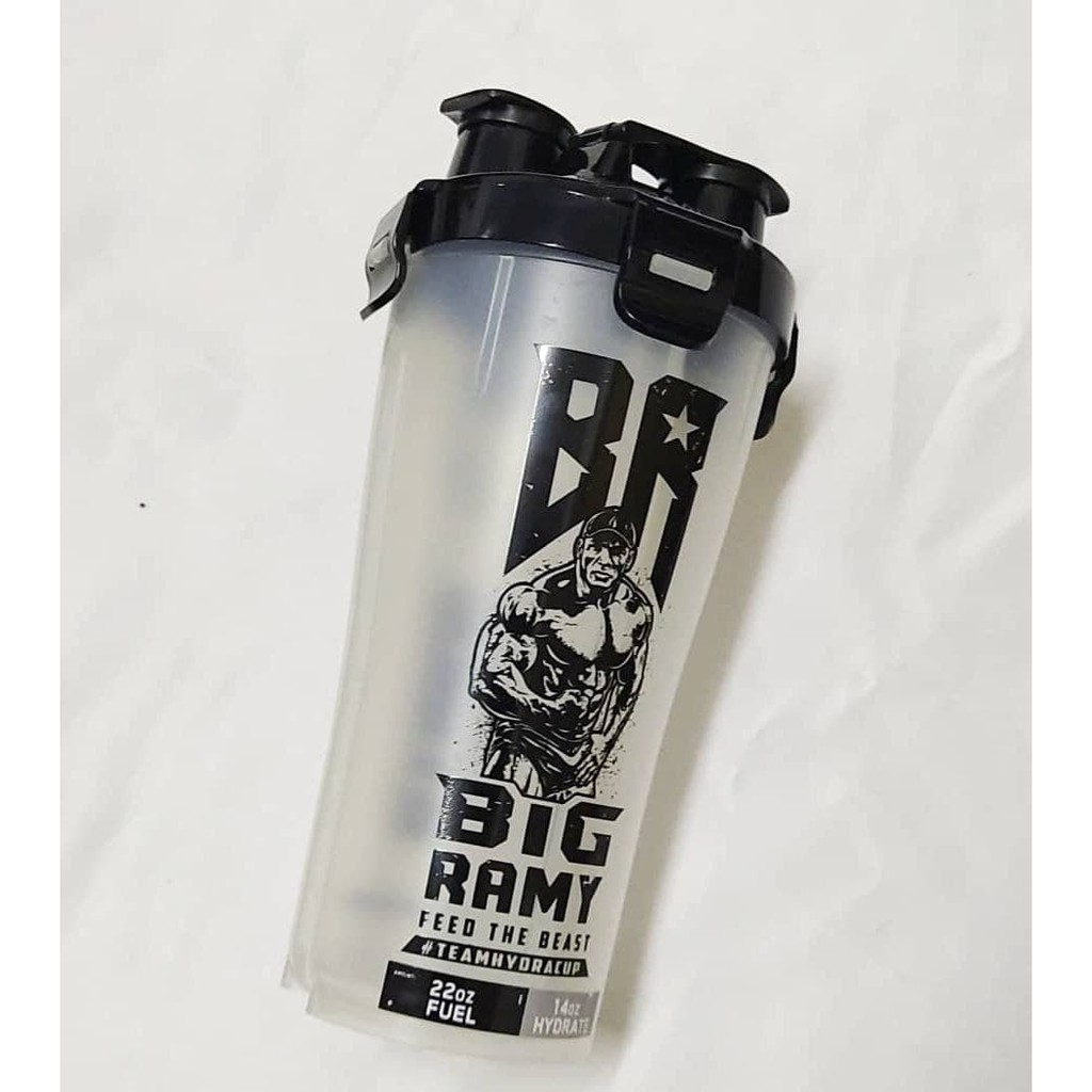 Protein shaker Dual Compartment Hydra cup Big Ramy Series gym ...