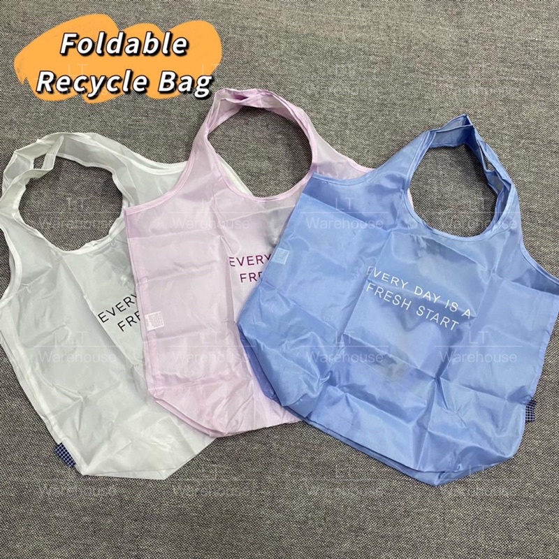 (Ready Stock) Foldable Recycle Bag Shopping Bag | Shopee Malaysia