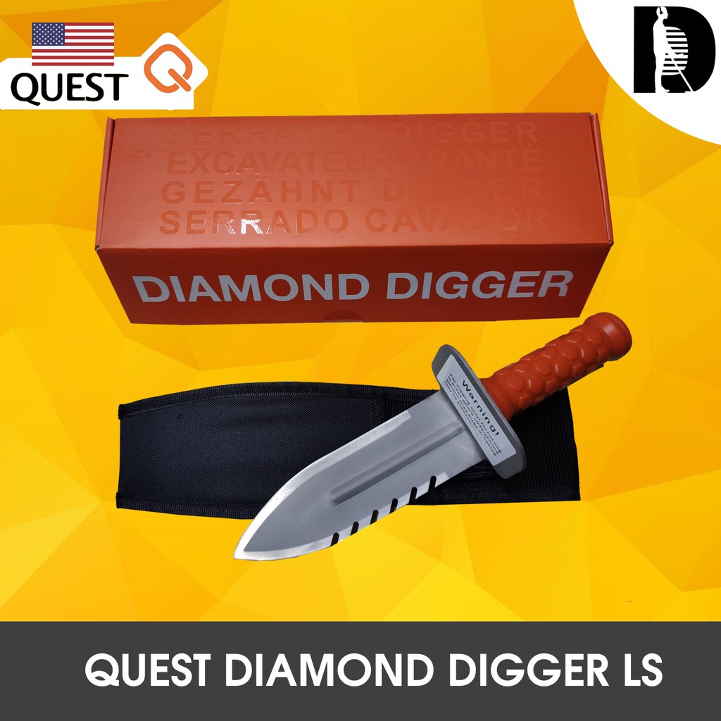 Quest Diamond Digger Stainless Steel with Sheath | Shopee Malaysia