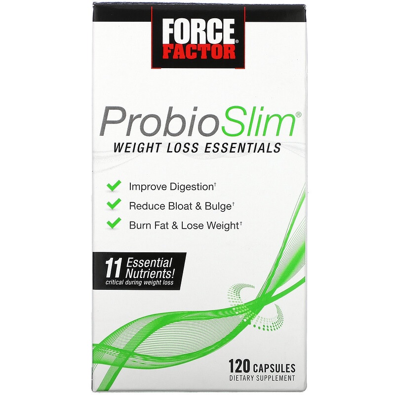 Force Factor ProbioSlim Weight Loss Essentials 120 Capsules -Burn Fat ...