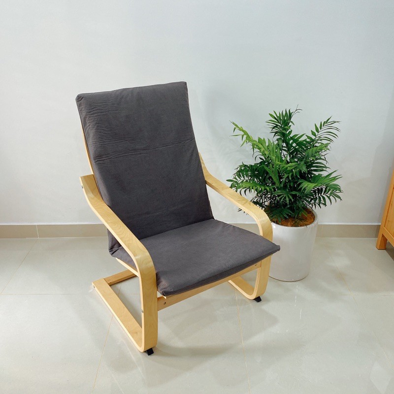 Basic Colour Poang Chair Cover Pello Chair Cover Faux Leather | Shopee ...