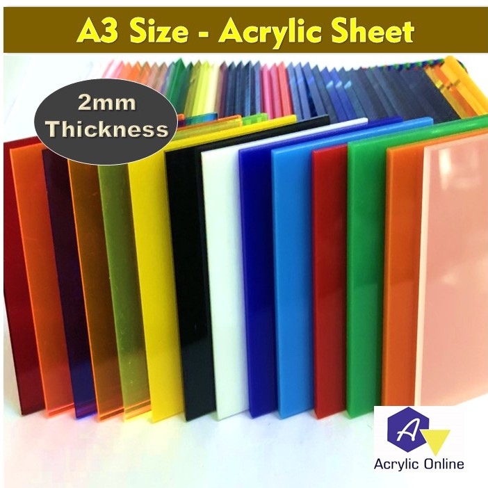 2mm Acrylic sheet - A3 size - Ready stock - Cast acrylic | Shopee Malaysia