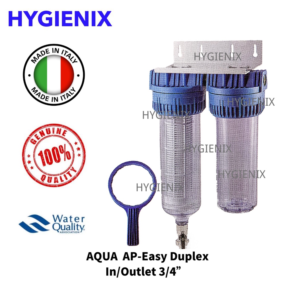 Double Housing Water Filter- AP-Easy Duplex- 10 Inch - Blue (Made in ...
