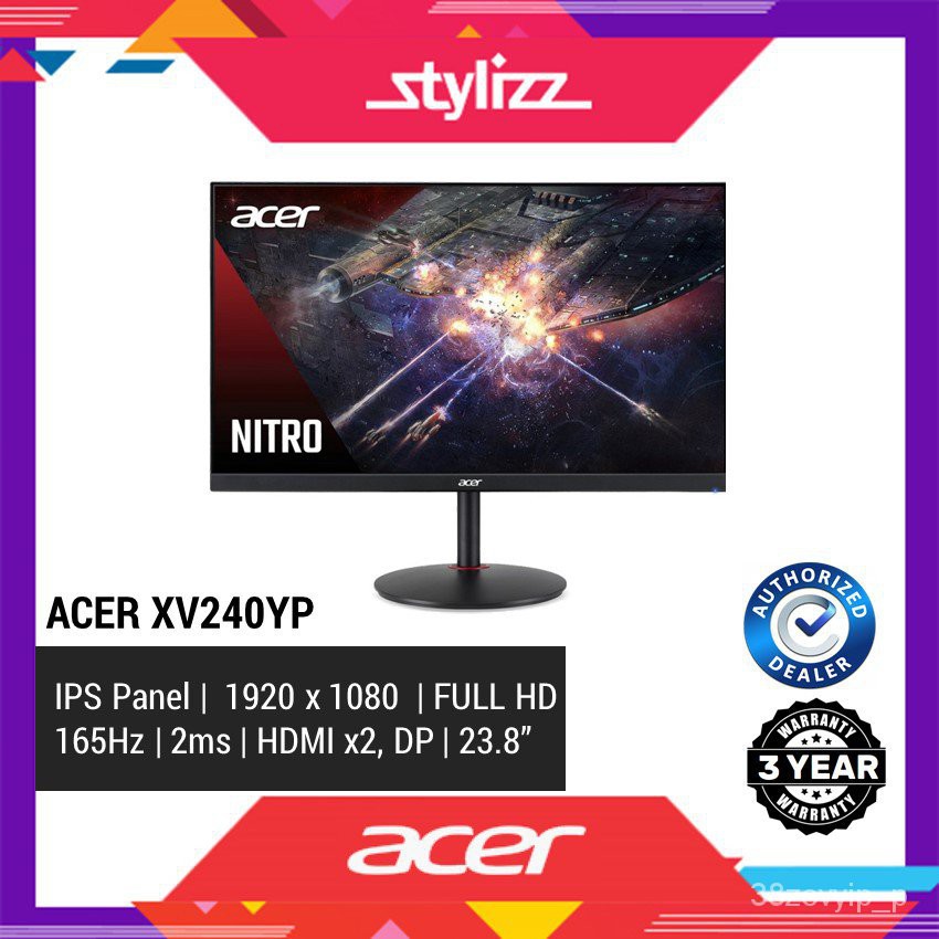 Acer Nitro XV240 YP / XV240Y / XV240YP 1920 x 1080 FHD 165Hz 24" Gaming ...