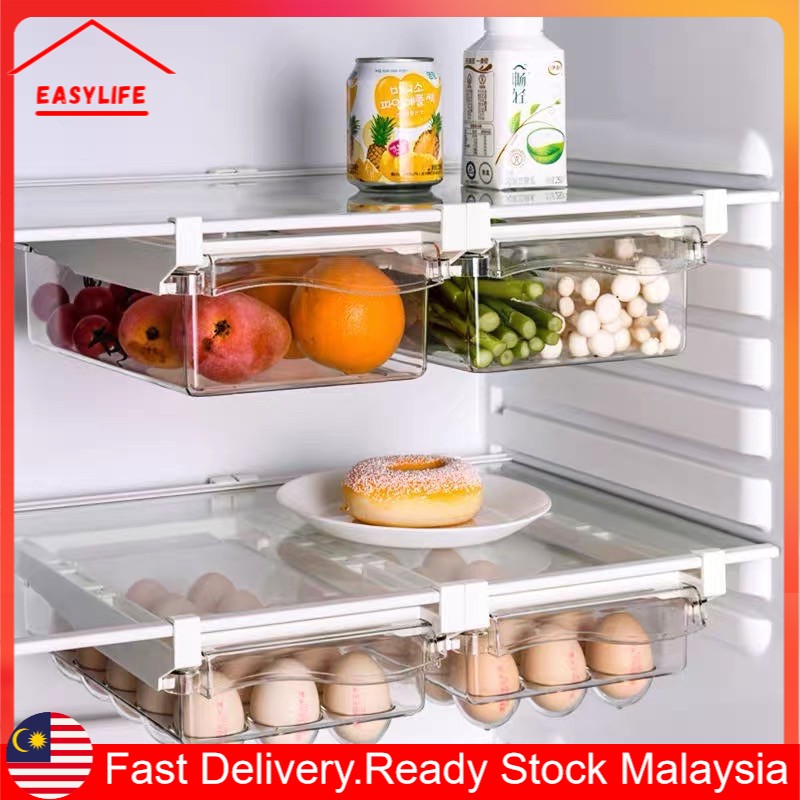 Fridge Drawers Refrigerator Pull Out Bins Snap On Drawer Organizer Food ...
